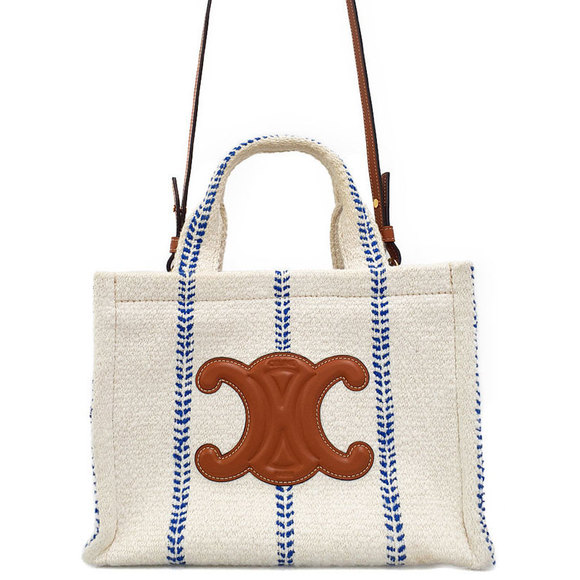 Celine | Bags | Celine Triomphe Small Hippo Tice Bag White Brown | Poshmark
